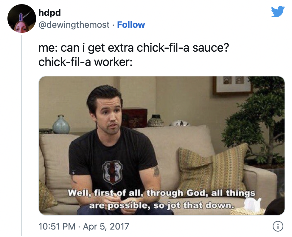 My Pleasure: 21 Memes About Chick-Fil-A Employees - Oola