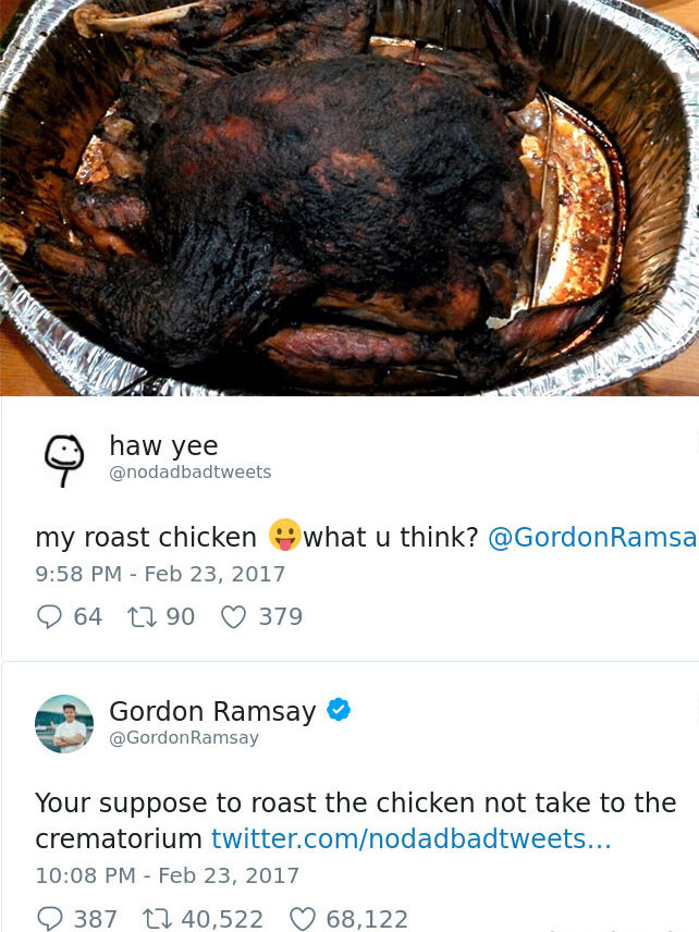 21 Times Gordon Ramsay Savagely Roasted Amateur Chefs on Twitter - Oola